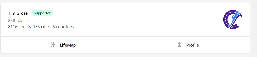 Completed 12 streets, overall count gone up just one - Support - CityStrides Community